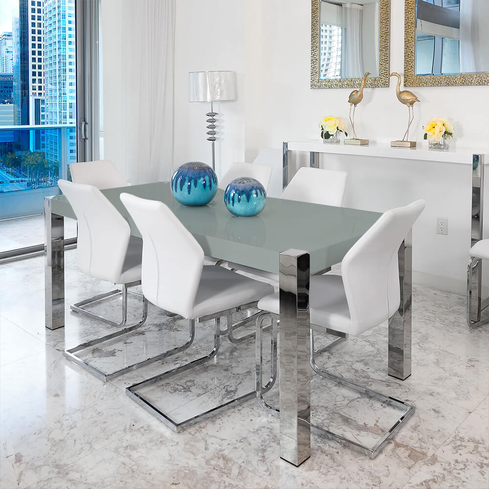 A-2199 PARIS Grey Rectangular Dining Table – GrakoDesign