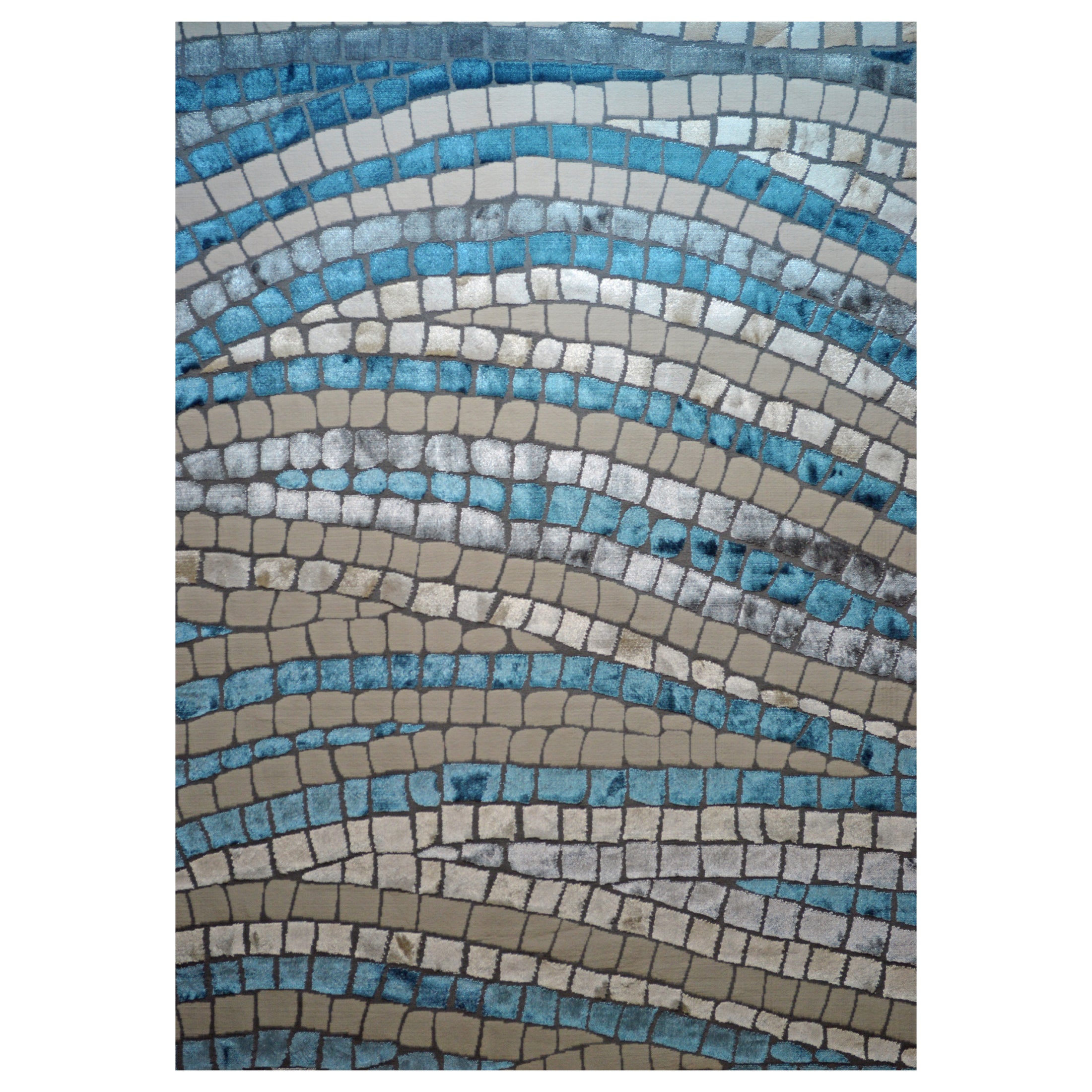 GS-7966 BLU FLORANCE Collection Reed Blue Rug – GrakoDesign