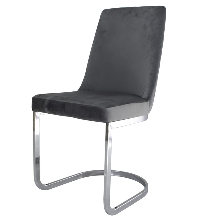 OU-928 VELVET Light Grey Dining Chair – GrakoDesign
